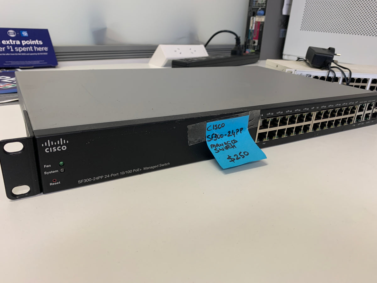 Cisco SF300-24pp managed switch – Townsville Computer Recyclers